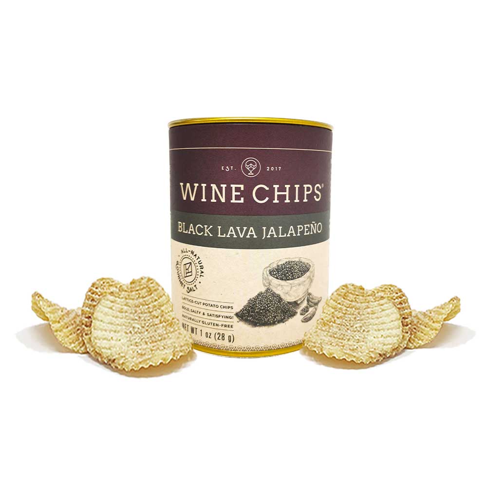1 OZ. BLACK LAVA JALAPEÑO - ESTATE CASE OF 12 – Wine Chips